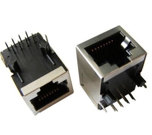 RJ45 Connector 8P8C (8 Pin Metal Shielded Cat5 RJ45 Female Connector ...