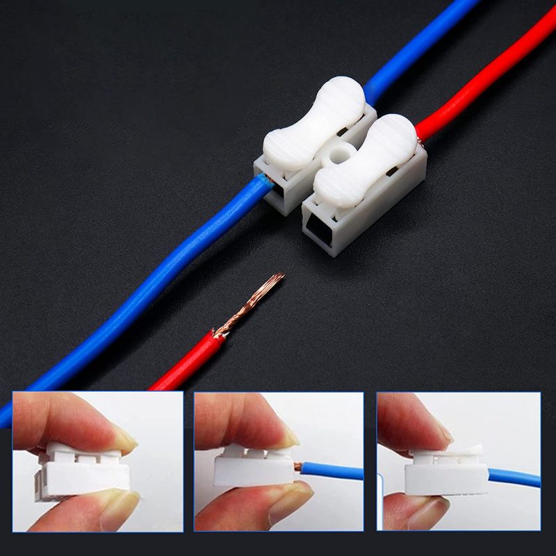 2-Way Quick Push Type Lock Electric Wire Connectors for Cable Terminals ...